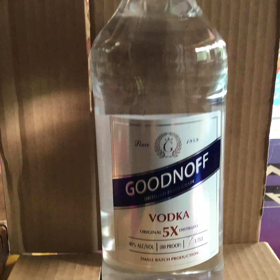 Goodnoff 5X Distilled Vodka 80 Proof 1.75L – Wine & Liquor Mart