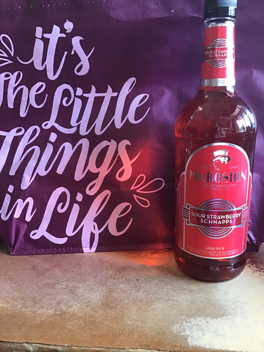 Mr. Boston Sour Strawberry Schnapps 1L – Wine & Liquor Mart